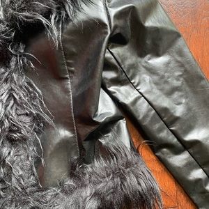 Jennyfer | Jackets & Coats | Vintage Black Jennyfer Furtrim Coat Jacket ...